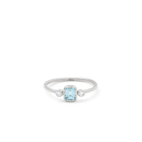 ASPINAL OF LONDON Rose Quartz Gemstone Ring - Blue