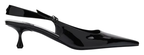 JIMMY CHOO Amel Patent Leather Slingback Pumps - Black