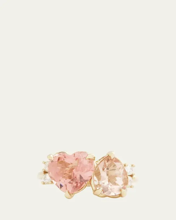 Jamie Wolf 18k Yellow Gold Ring With Pink Tourmaline, Morganite And Diamonds