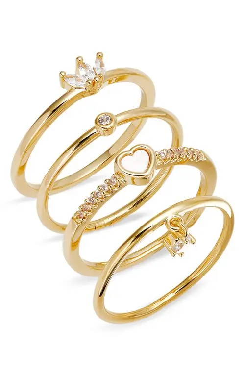 Nordstrom Demi Fine Set Of 4 Stacking Rings