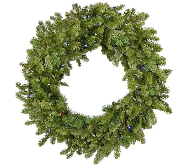 CHRISTMAS TIME 36-in. Greenland Artificial Holi Day Wreath Wit