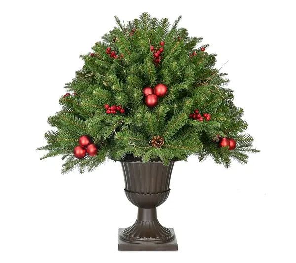 FRASER HILL FARM 3ft Joyful Porch Tree In Pedestal Urn