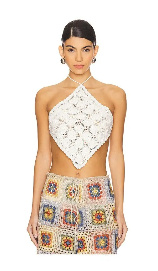 Agua Bendita Flower Harvest Halter Top