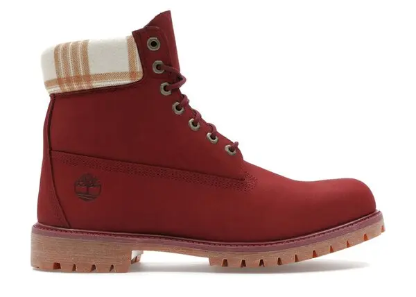 Timberland 6" Heritage Waterproof Boots - Dark Red/plaid