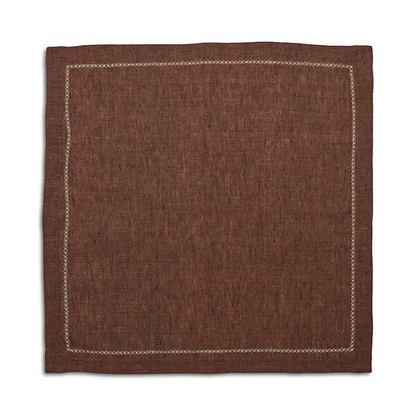 KIM SEYBERT Classic Linen Napkin, Set Of 4 - Brown