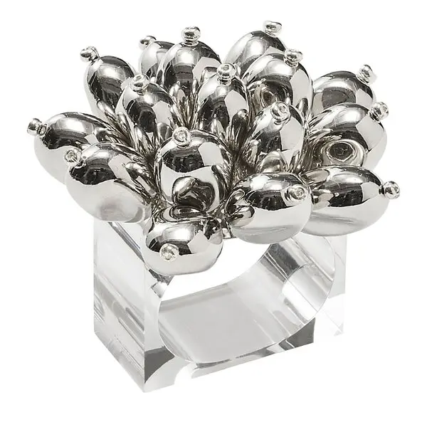 KIM SEYBERT Jubilee Napkin Ring, Set Of 4 - Silver