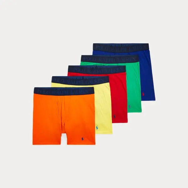 Ralph Lauren 4d-flex Cotton-blend Boxer Brief 5-pack - Red/orange/lemon/royal