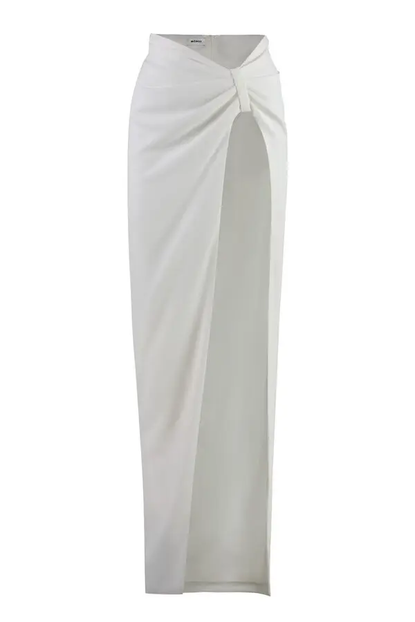 MONOT Torpedo Crepe Skirt - White