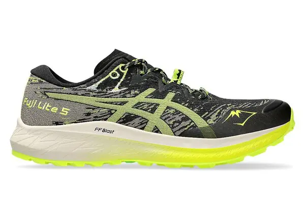 Asics Fuji Lite 5in Athletic Sneakers - Black/safety Yellow