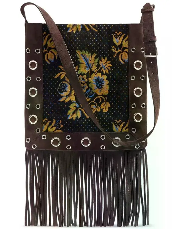 Valentino Garavani Nellcôte Jacquard Shoulder Bag - Brown