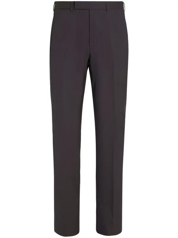Zegna High Performance Wool Straight-leg Trousers - Brown
