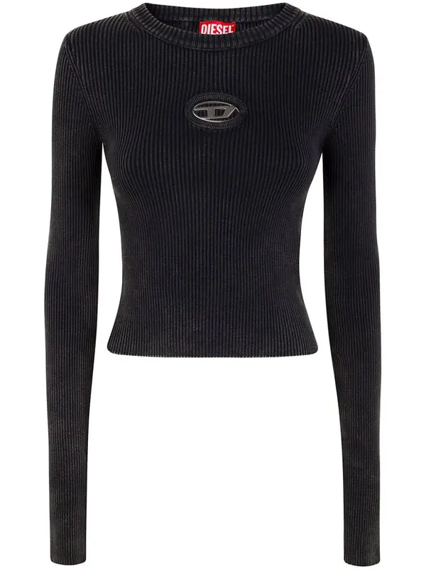 Diesel Ribbed Knit Top - Black