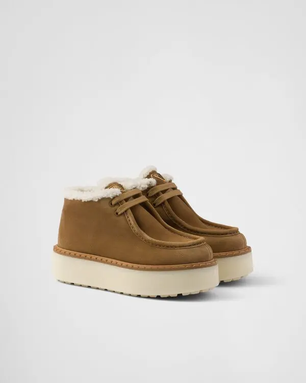 Prada Suede Chukka Boots - Cinnamon