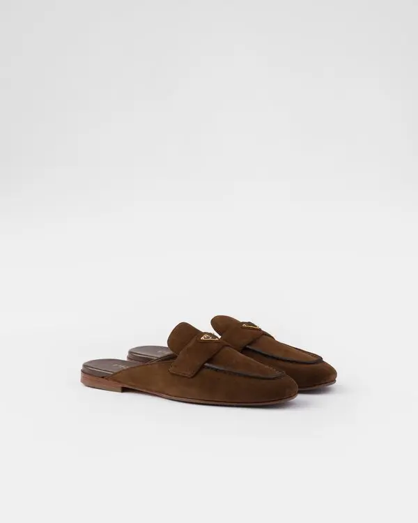 Prada Suede Slippers - Cocoa Brown
