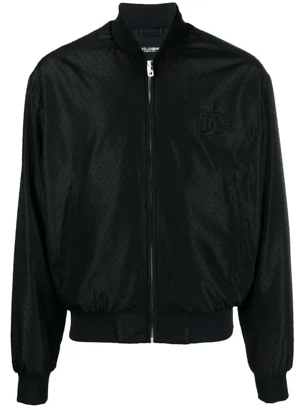 Dolce & Gabbana Logo Patch Bomber Jacket