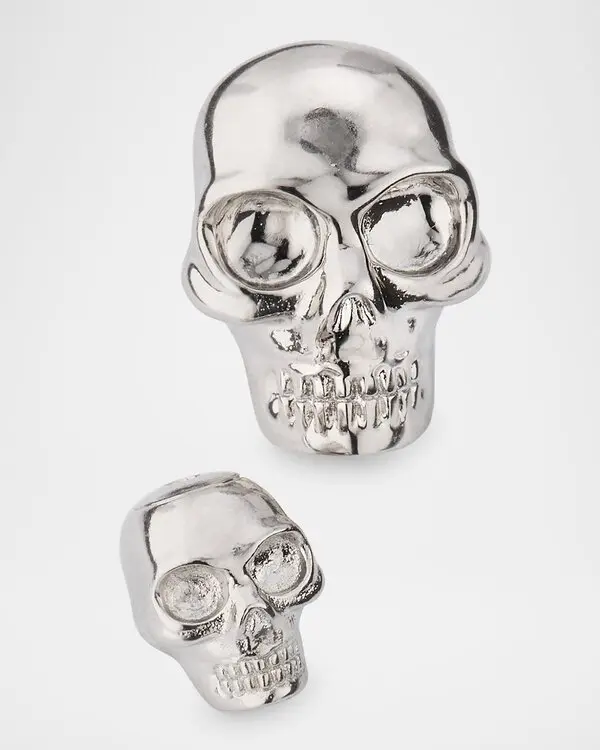 Alexander McQueen Skull Stud Earring - Palladium