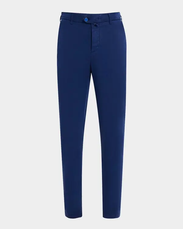 Kiton Slim Fit Flat Front Trousers