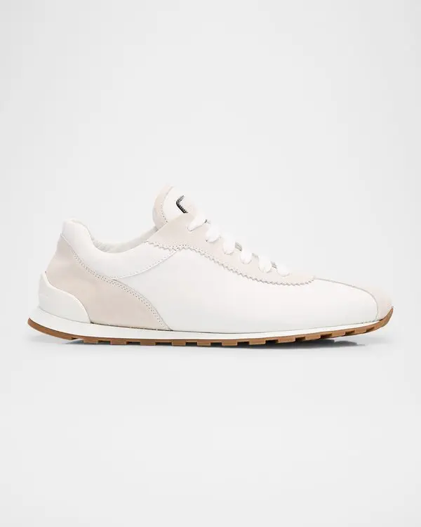Brunello Cucinelli Low-top Leather Sneakers - White