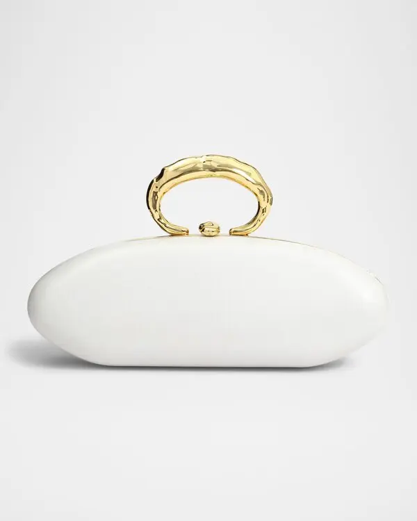 Alexis Bittar Molten Ring Bullet Clutch - Pearl