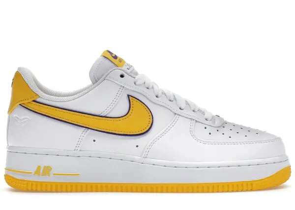 Nike Force 1 Low Retro Qs Kobe Bryant Lakers Home - White/varsity Maize/varsity Purple