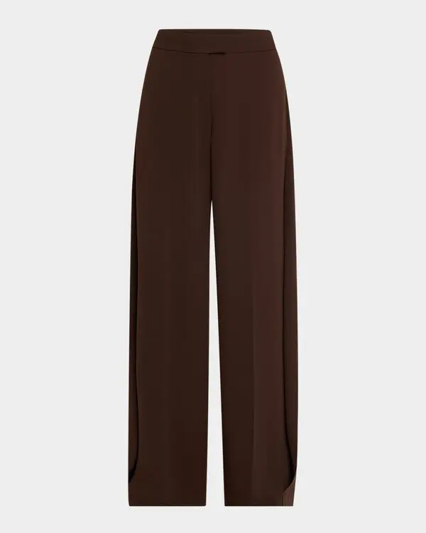 JASON WU Wide Leg Crepe Pants - Bark