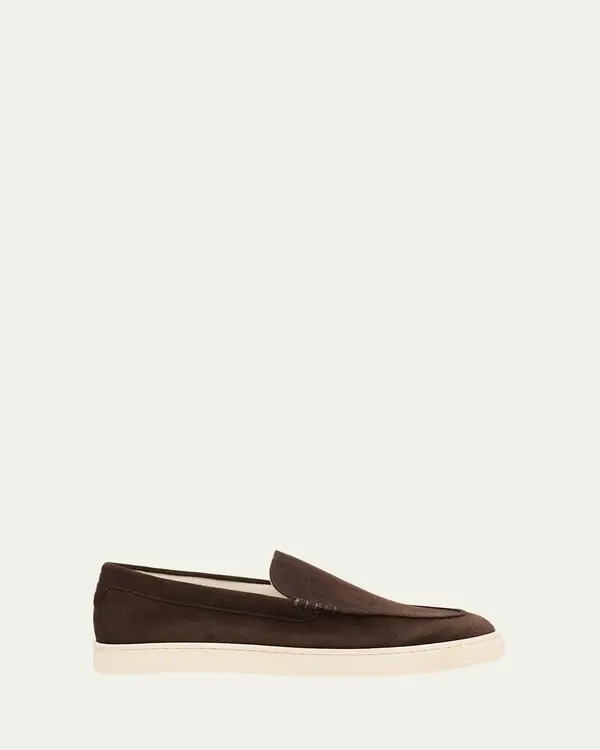 Brunello Cucinelli Venetian Suede Slip-ons - Dark Brown