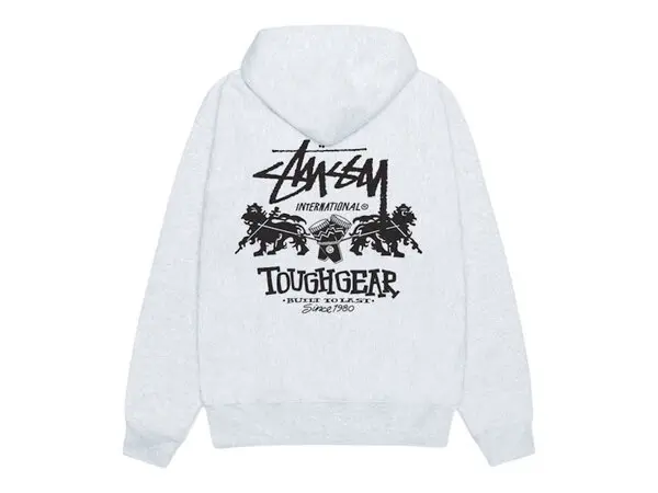 StÜssy Tough Gear International Hoodie - Ash Heather