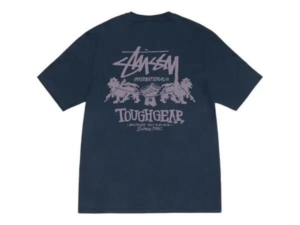 StÜssy Tough Gear International Tee Shirt - Navy Blue