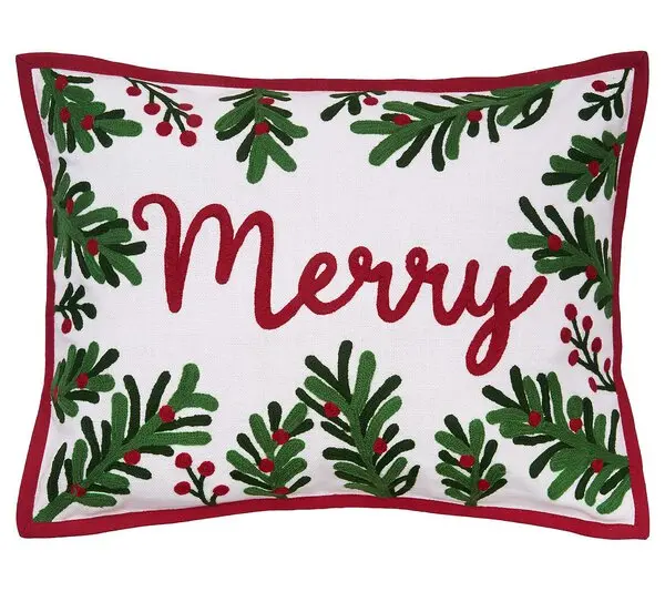 VALERIE PARR HILL Merry Botanical Sprig Pillow Valerie