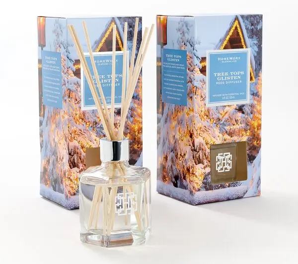 HOMEWORX BY SLATKIN + CO. S/2 Tree Tops Glisten Reed Diffusers