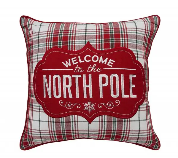 VALERIE PARR HILL Welcome North Pole Pillow Valerie