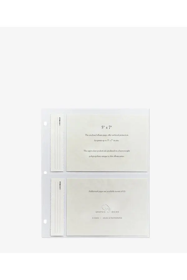 Gigi New York 5 X 7 Large 3-ring Clear Pocket Album Refill