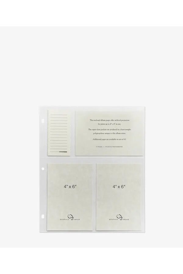 Gigi New York 4 X 6 Large 3-ring Clear Pocket Album Refill