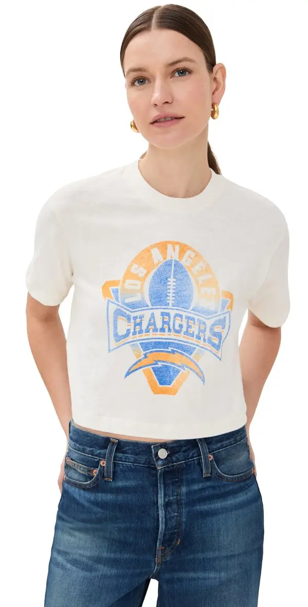 Junk Food Chargers Mock Neck Crop T-shirt