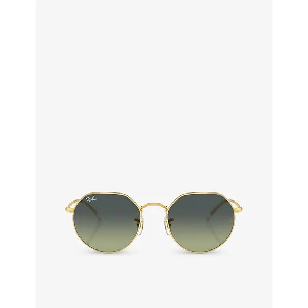 Ray-ban Hexagonal-frame Metal And Acetate Sunglasses - Gold