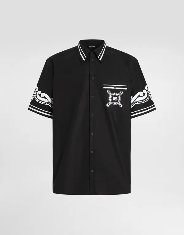 Dolce & Gabbana Poplin Shirt With Printed Details