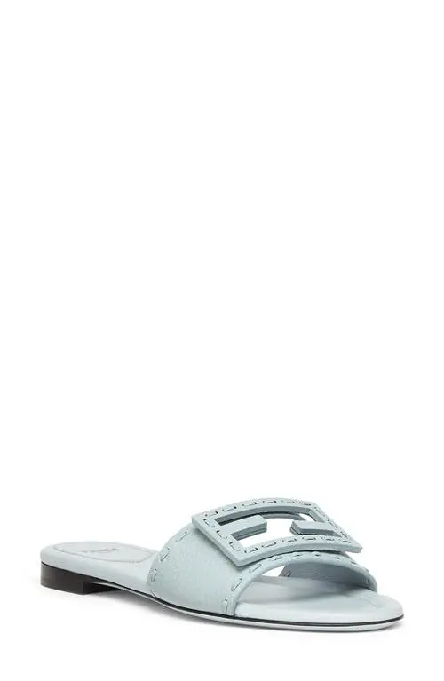 Fendi Signature Slide Sandal - Light Blue