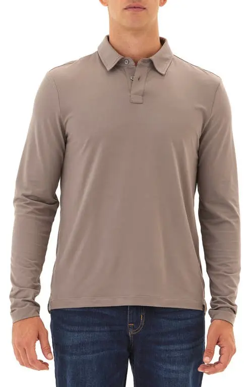 THREADS 4 THOUGHT Darryn Luxe Long Sleeve Polo - Paloma
