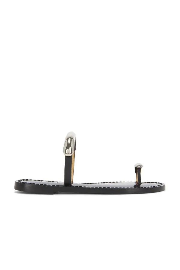 AMANU The Samburu Sandal - Black & Silver