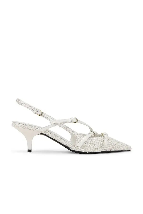 Miu Miu Slingback Kitten Heels - Bianco