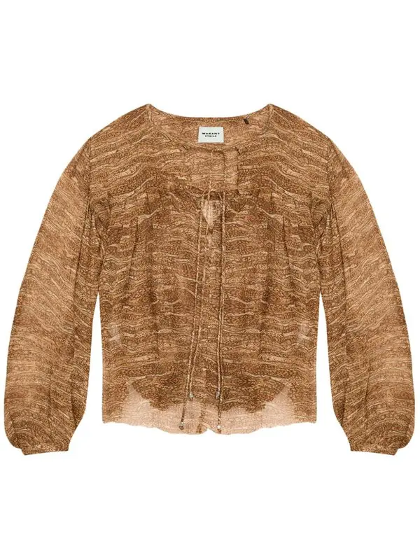 MARANT ETOILE Advika Top - Brown