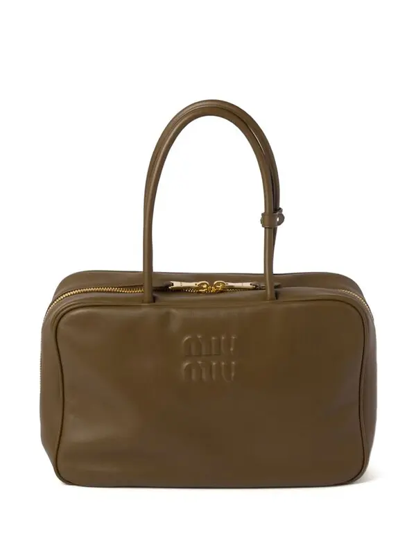 Miu Miu Leather Tote Bag - Green