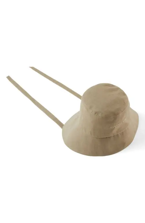 Eugenia Kim Ally Linen Bucket Hat - Khaki
