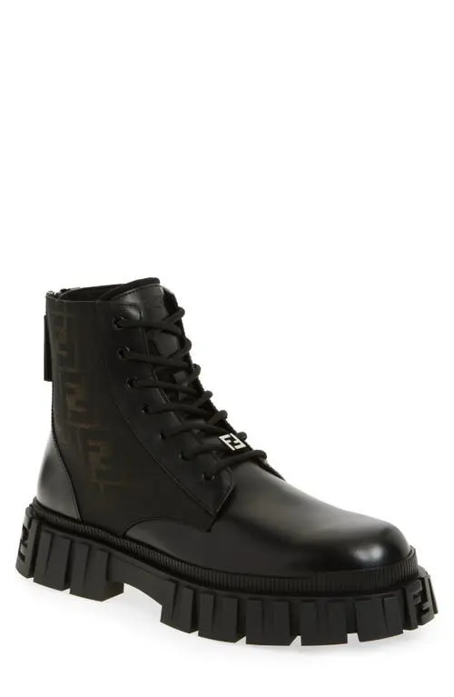 Fendi Force Biker Boot - Nero/ Tabbaco