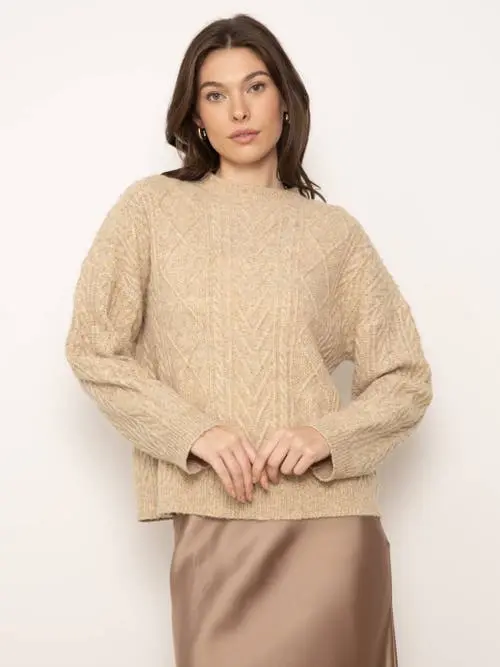 Central Park West Myles Tri Tone Crewneck