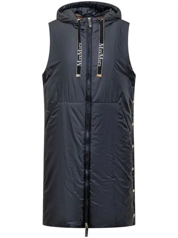 Max Mara Water-repellent Canvas Gilet - Black