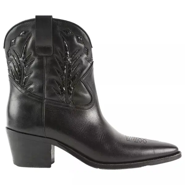 Celine Leather Cowboy Boots In Black - 23% Off | Editorialist