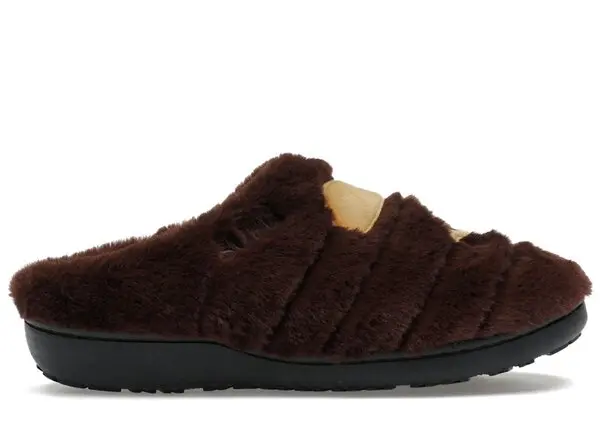 BAPE A Bathing Ape Ape Head Puffer Sandals Subu - Brown