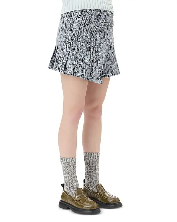GANNI Printed Wrap Mini Skirt - Celestial