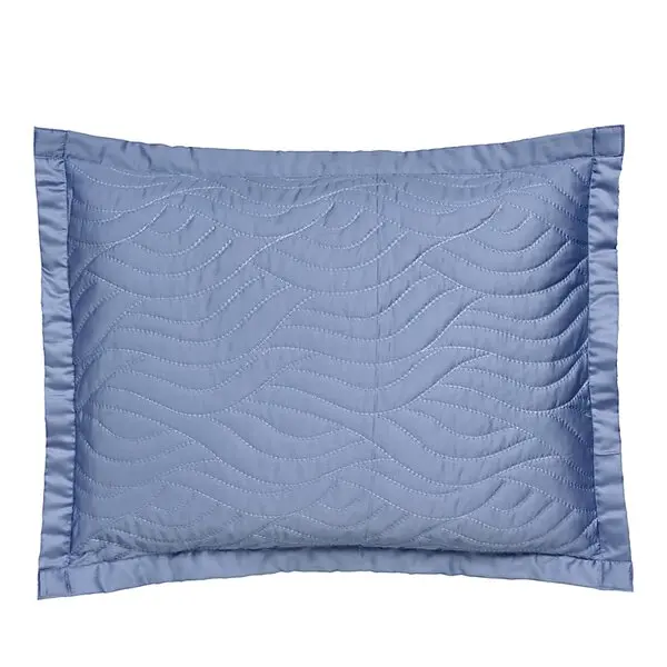 DEA LUXURY LINENS Pelago Quilted King Sham - Colonial Blue